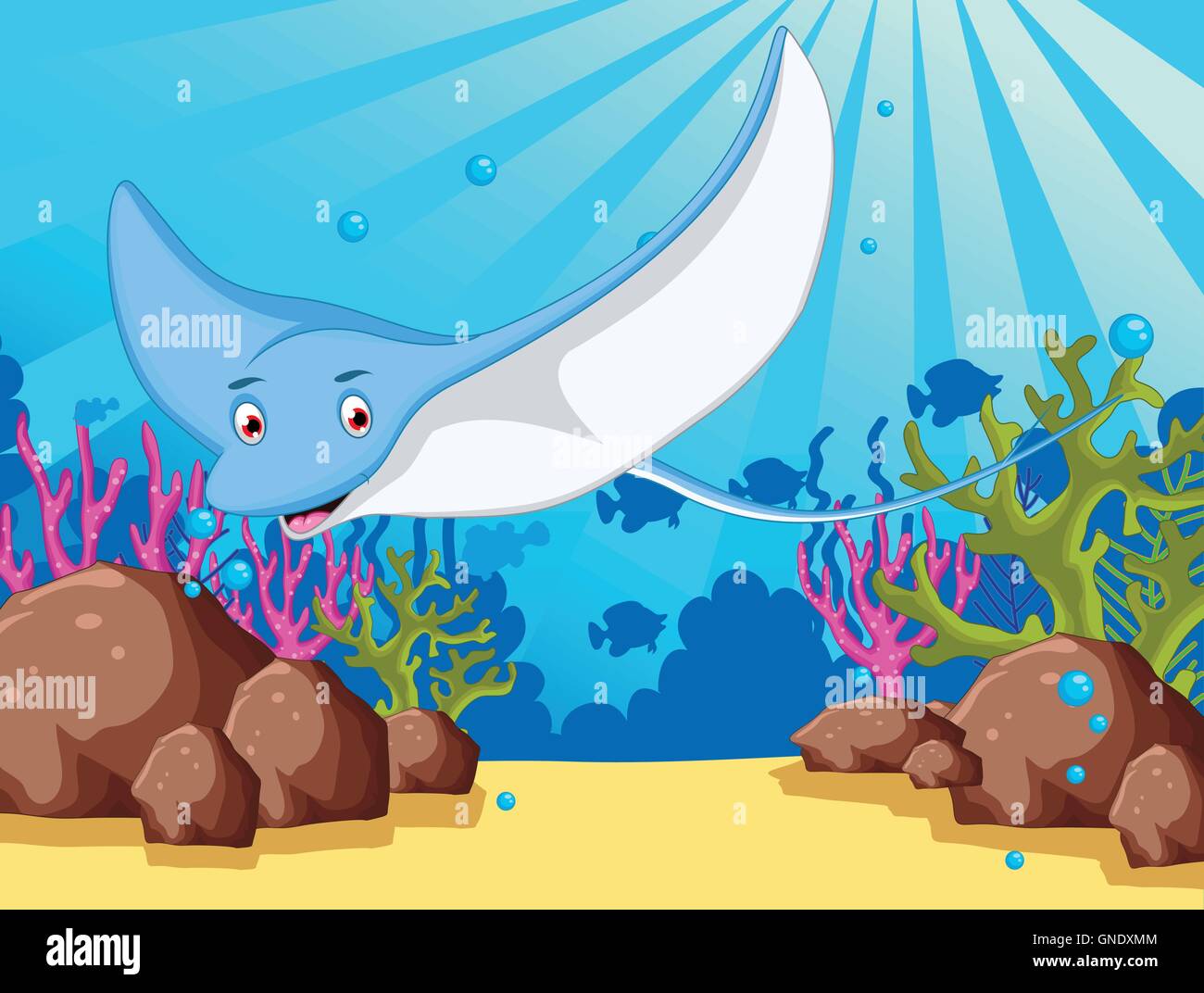 cartoon stingray for you design Stock Vector Image & Art - Alamy