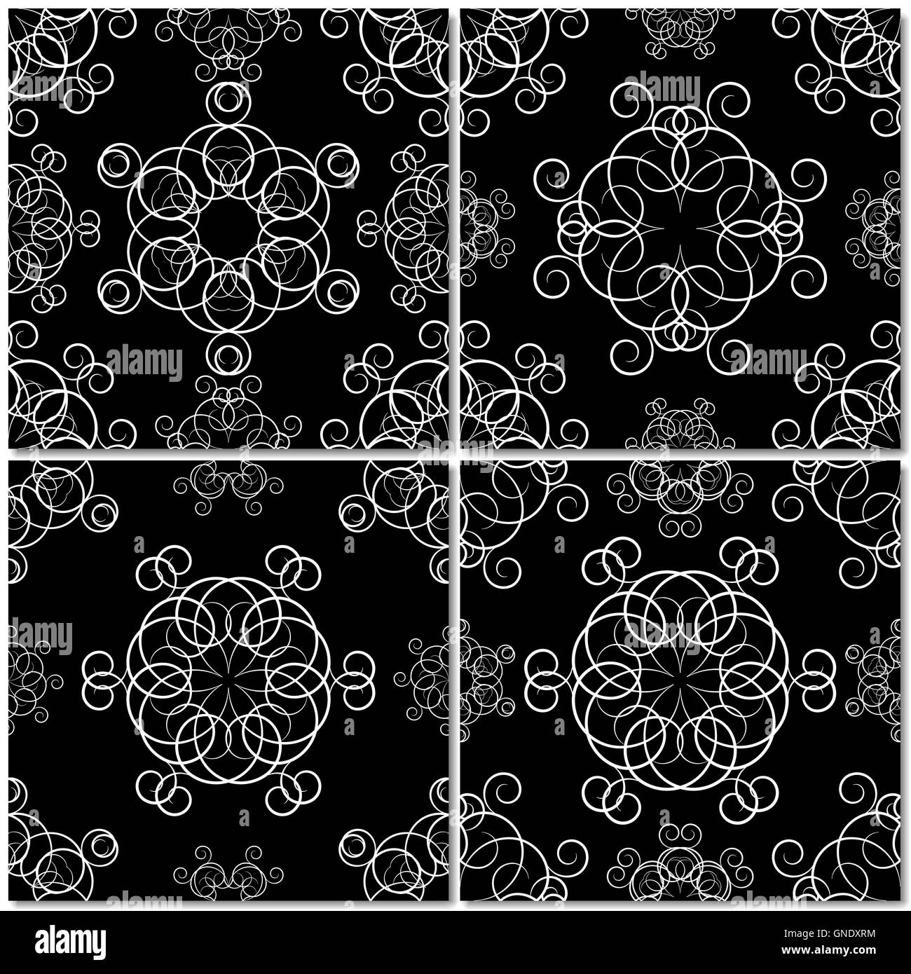 Set of seamless backgrounds, vector illustration Stock Vector Image ...