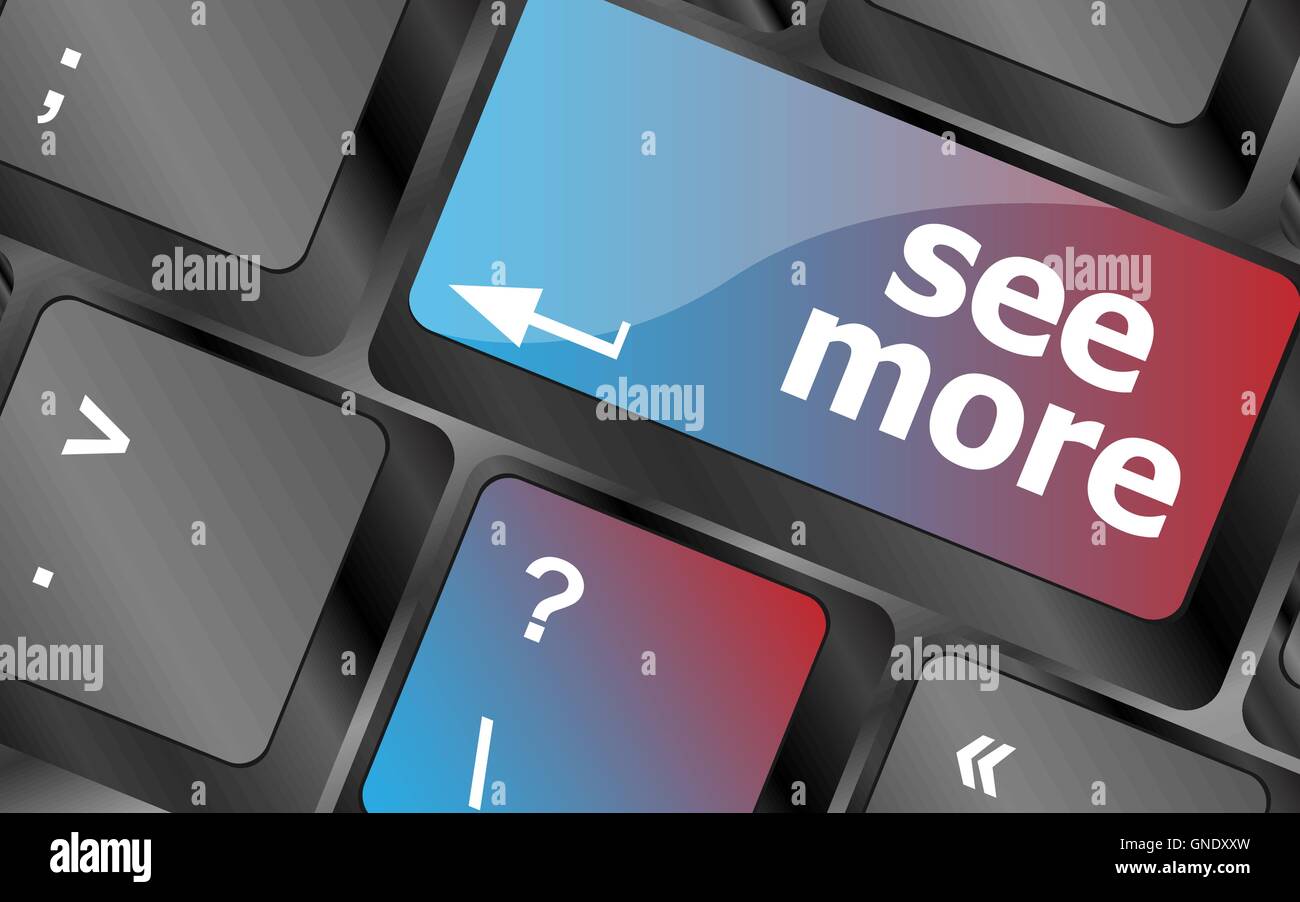 computer keyboard with see more keypad, search concept vector ...