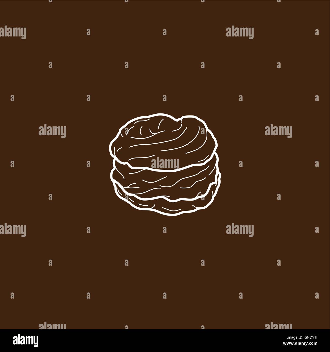 Puff pastry Stock Vector Images - Alamy