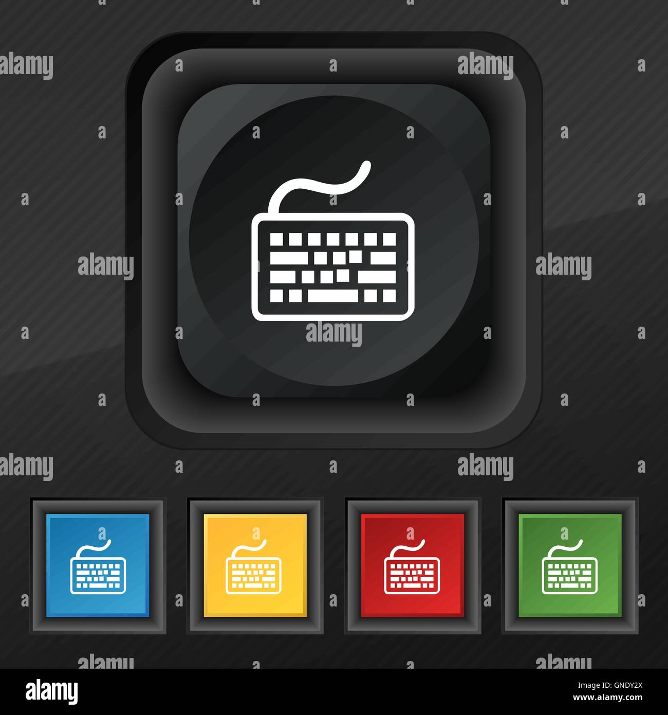 Letter press on black Stock Vector Images - Alamy