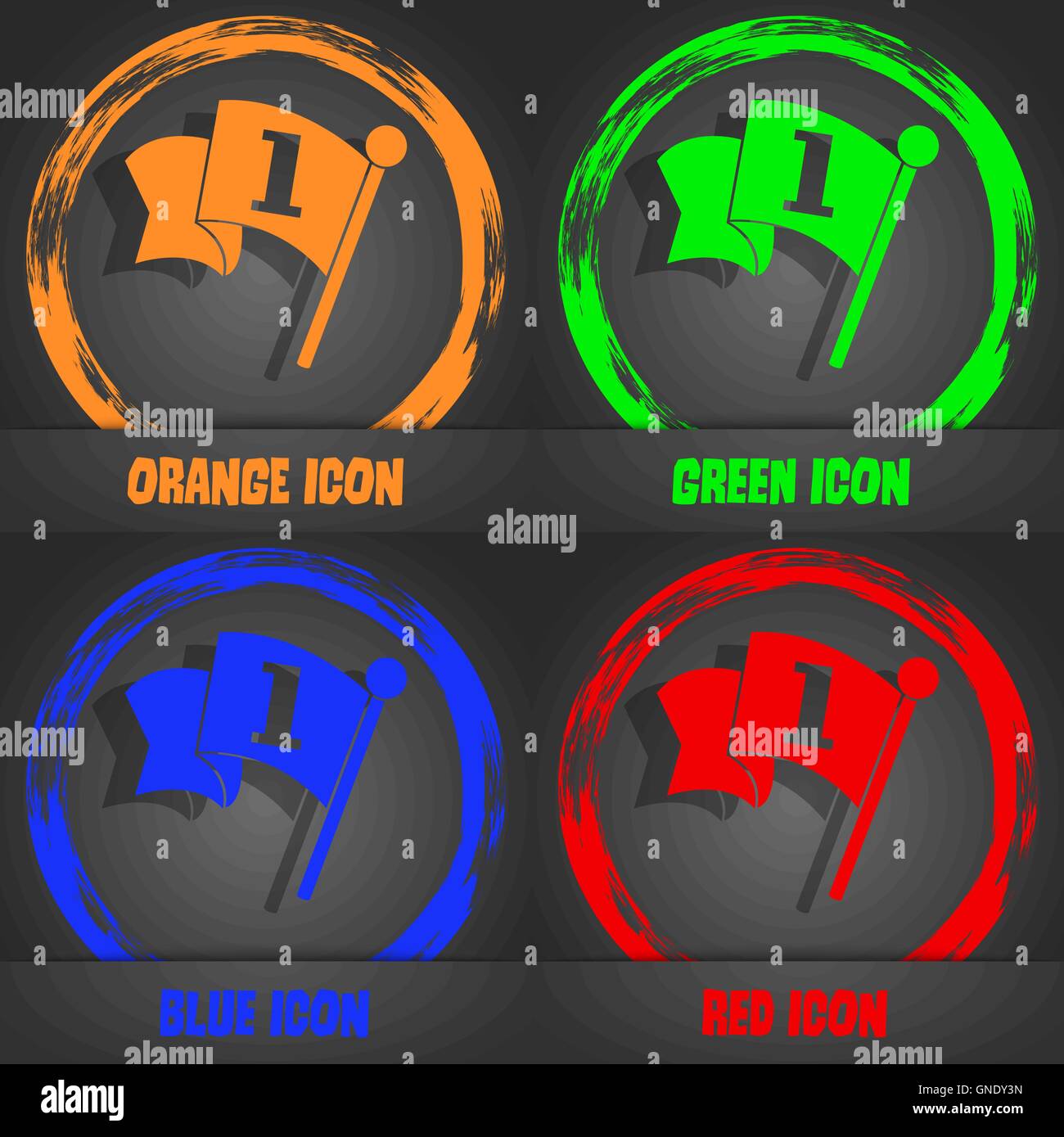 Red flag in pole Stock Vector Images - Alamy