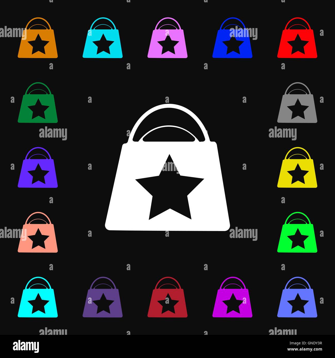 Shopping bag icon sign. Lots of colorful symbols for your design ...