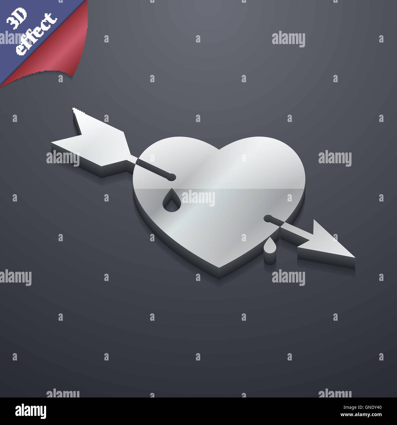 Vector heart 3d style icon hi-res stock photography and images - Alamy