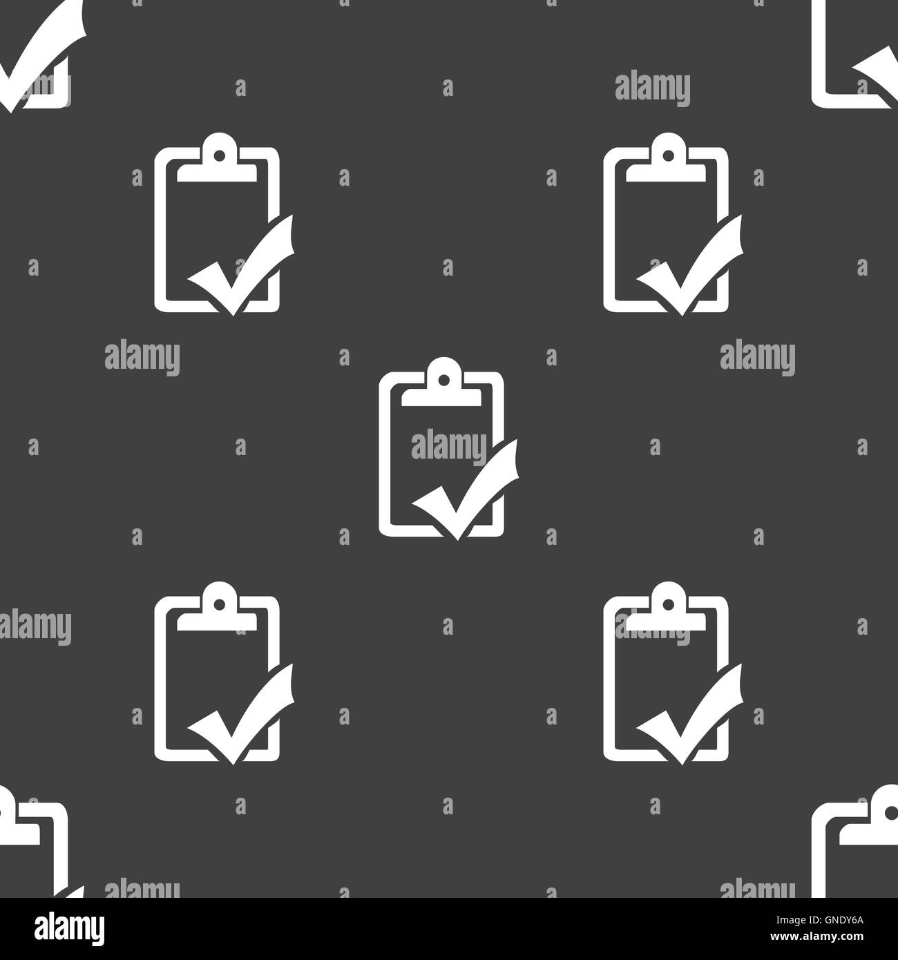 Document grammar control, Test, work complete icon sign. Seamless ...