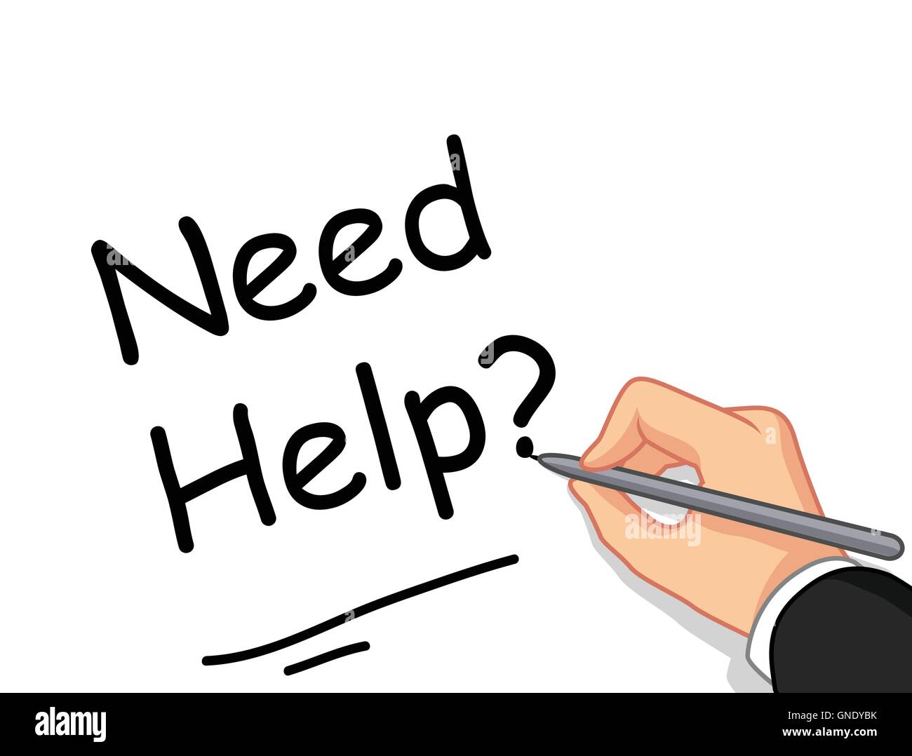 Hand handwriting Stock Vector Images - Alamy