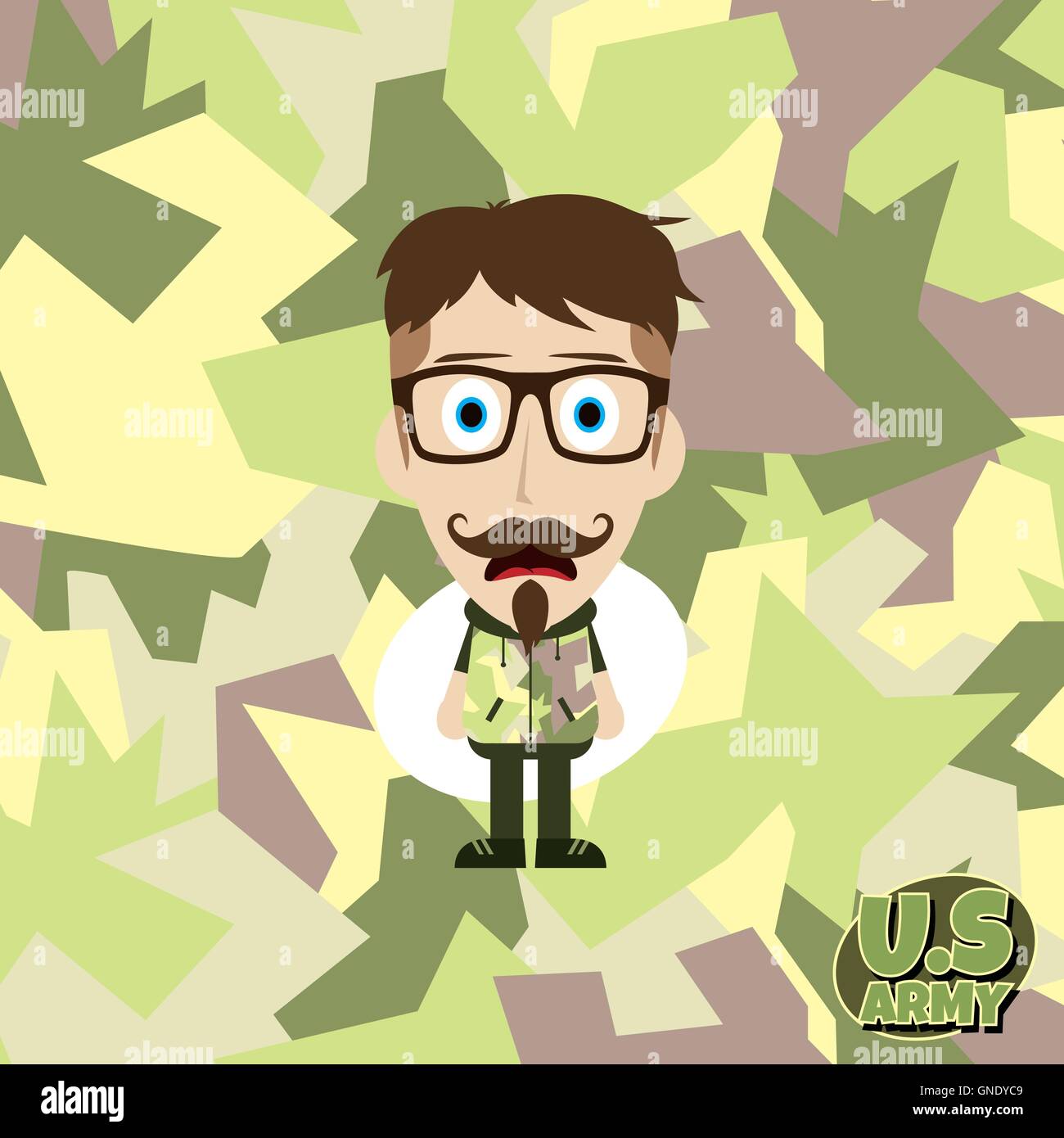 Army camouflage cartoon guy hi-res stock photography and images - Alamy