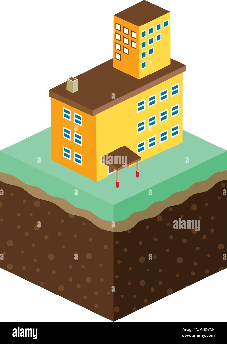 isometric residential view cartoon theme Stock Vector Image & Art - Alamy