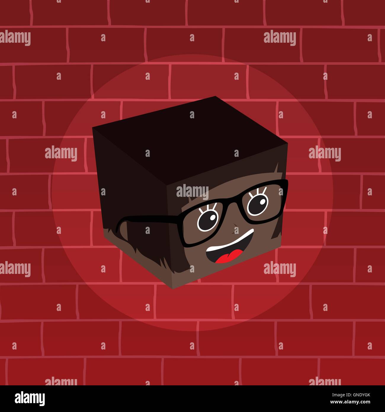 female isometric block cartoon head Stock Vector Image & Art - Alamy