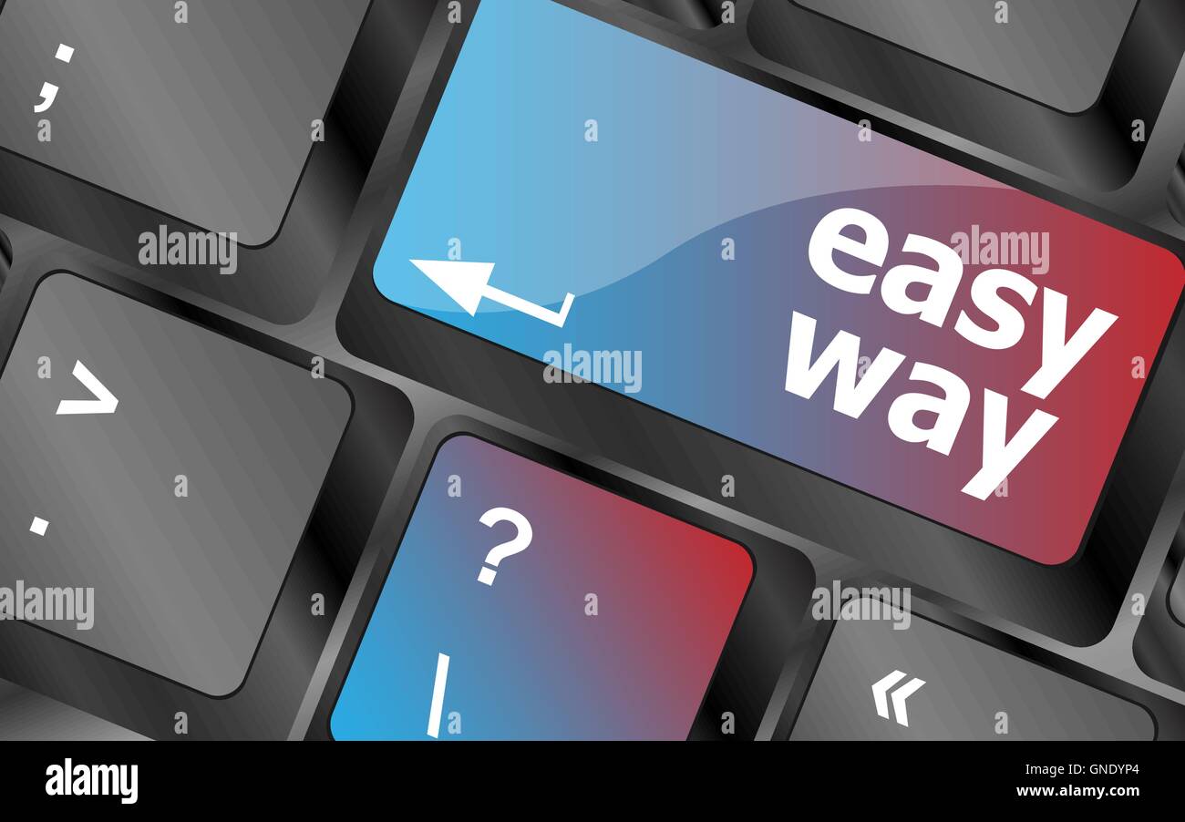 easy way green button on the keyboard close-up vector, keyboard key ...