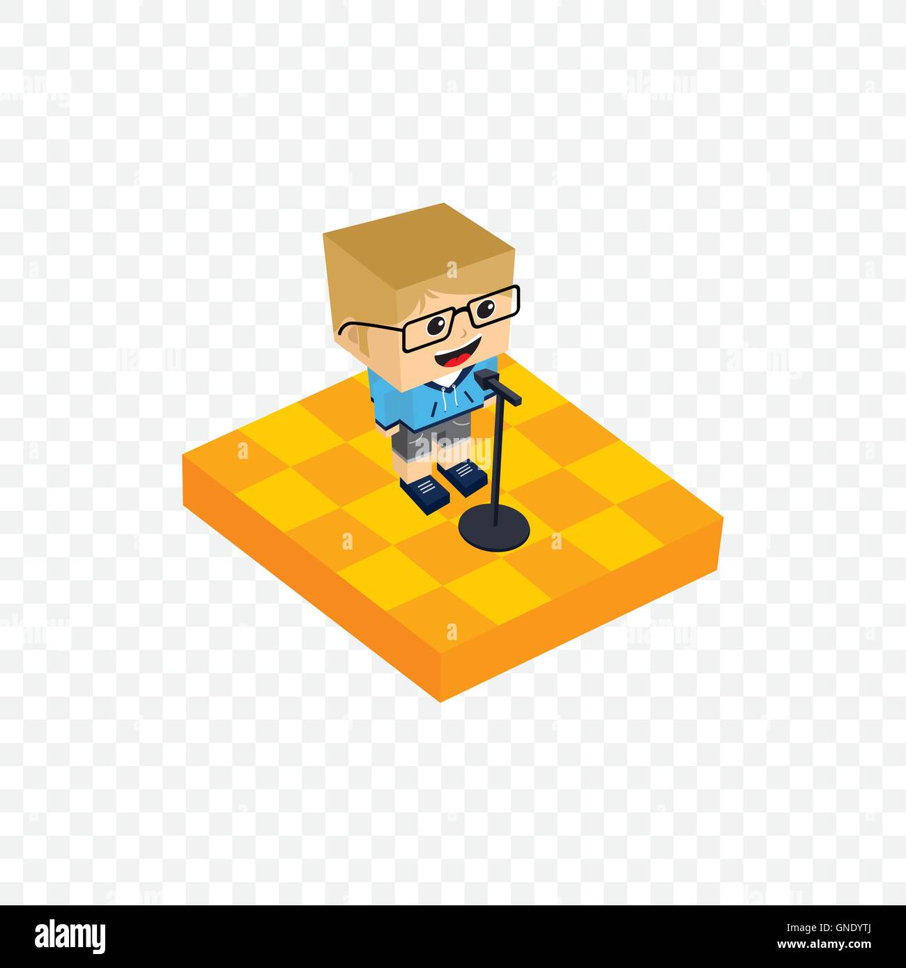 stand up comedy isometric block cartoon Stock Vector Image & Art - Alamy