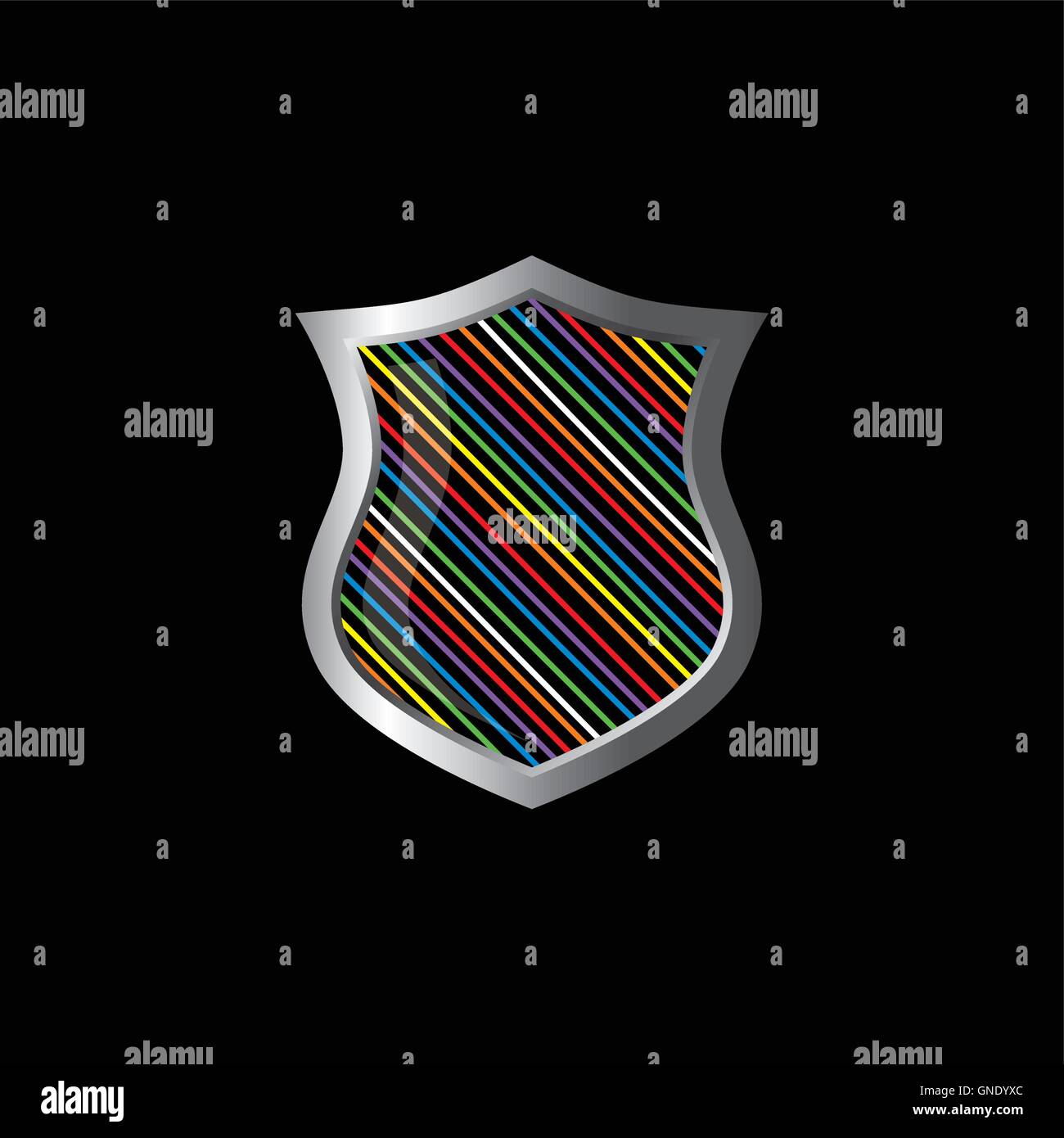 rainbow theme protector shield Stock Vector Image & Art - Alamy