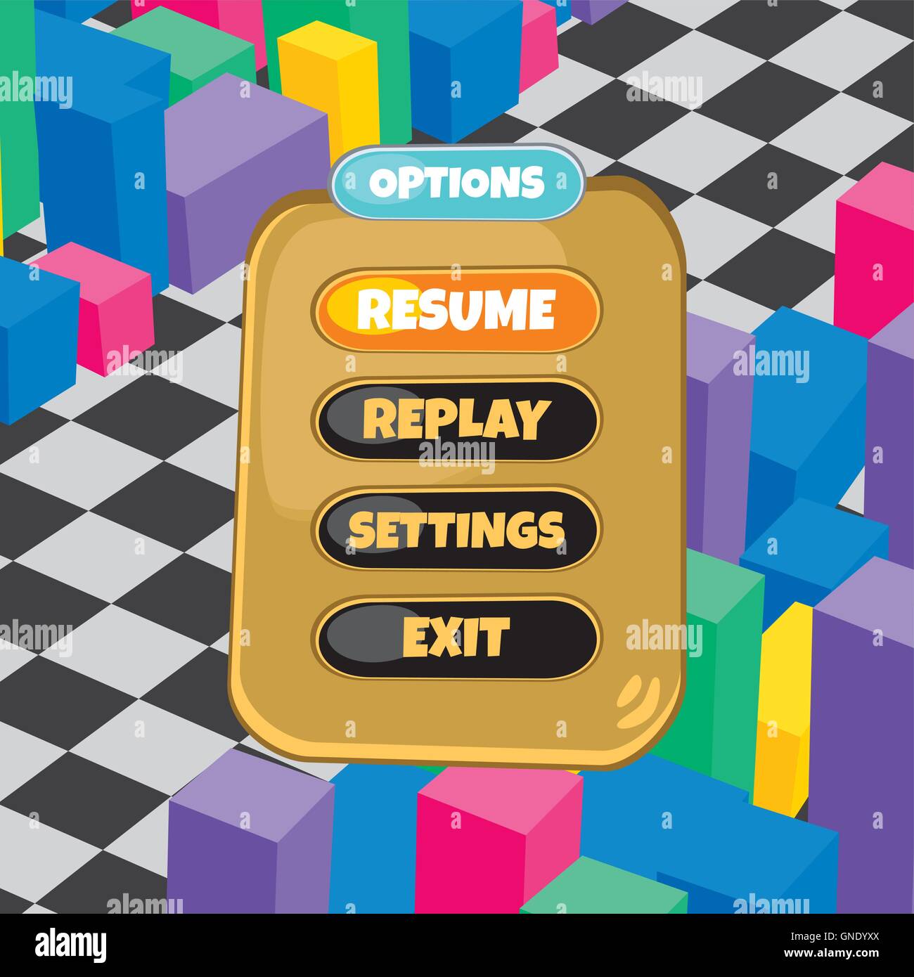 game asset menu theme Stock Vector Image & Art - Alamy