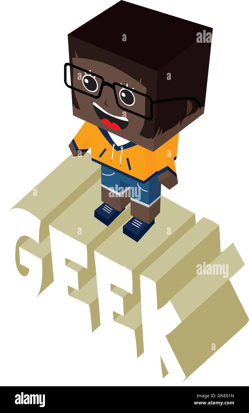 Geek cartoon Stock Vector Images - Alamy