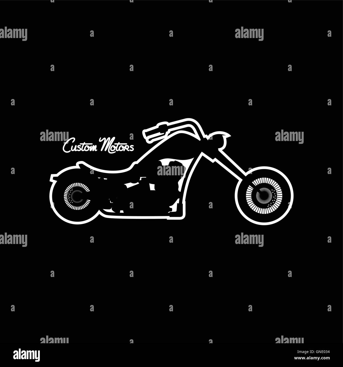 custom motorcycle chopper bike Stock Vector Image & Art - Alamy