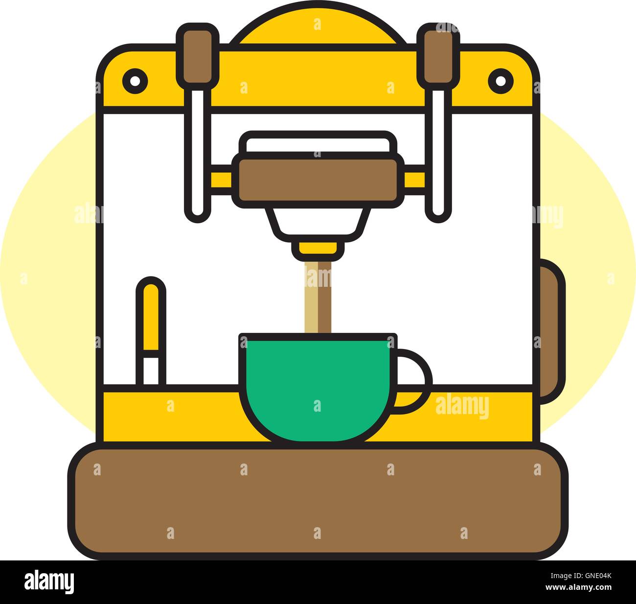 coffee machine cartoon theme Stock Vector Image & Art - Alamy