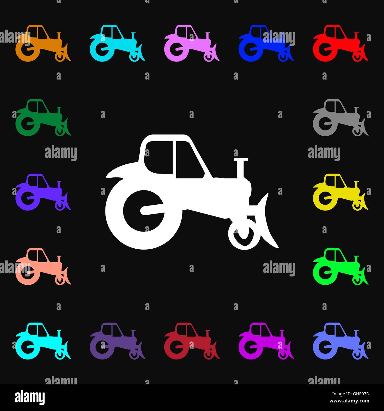 Tractor vector icon hi-res stock photography and images - Alamy