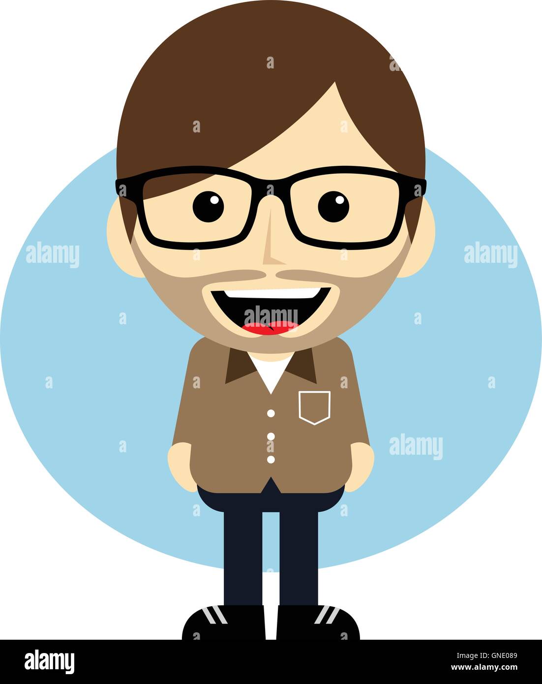 geek cartoon nerd character Stock Vector Image & Art - Alamy
