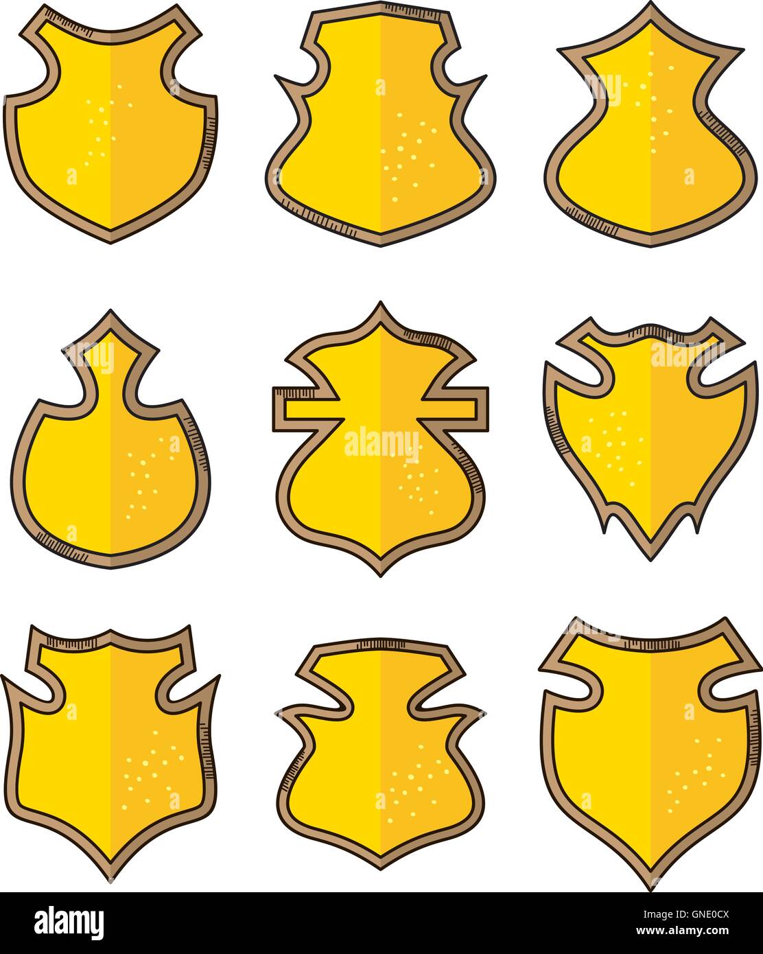 cartoon shield doodle theme collection Stock Vector Image & Art - Alamy
