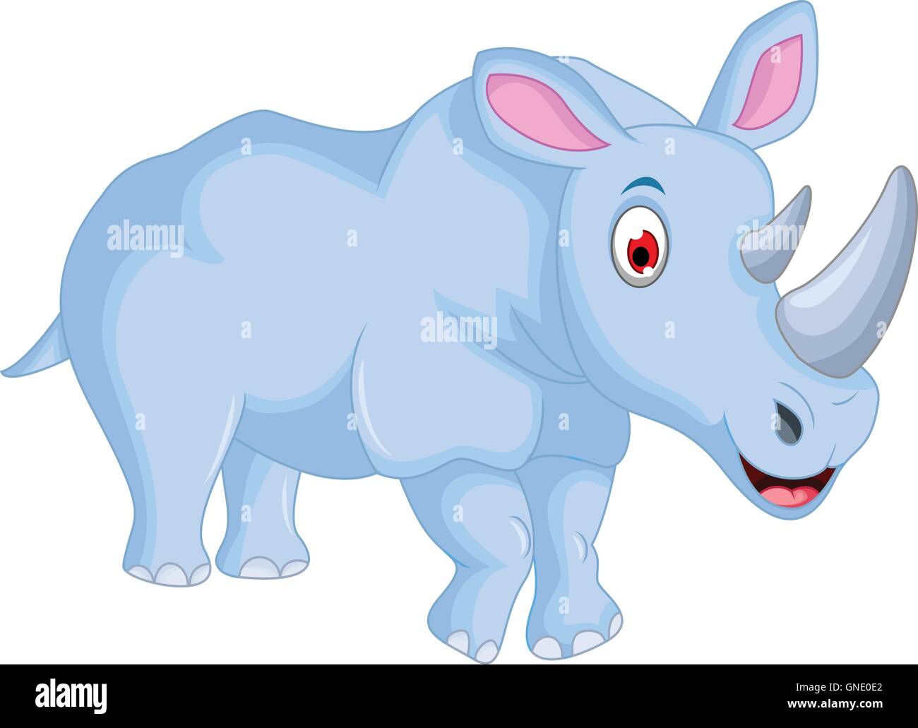 cute rhino cartoon Stock Vector Image & Art - Alamy