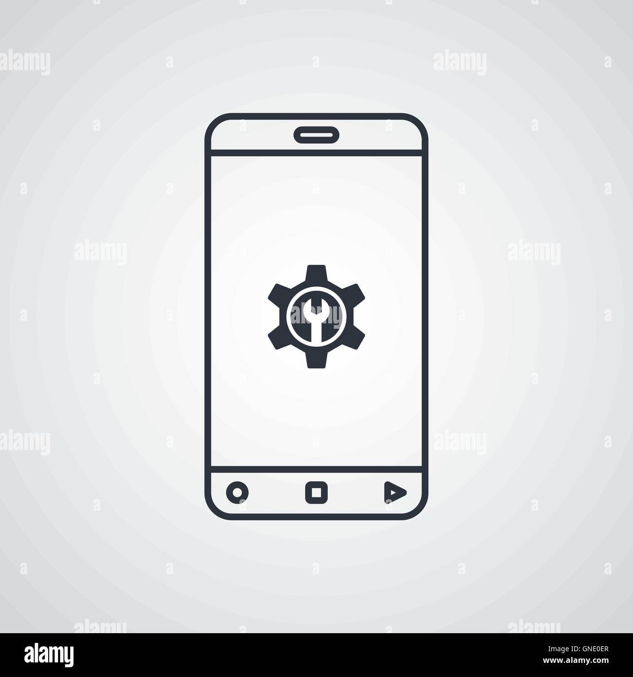 Mobile screen fix Stock Vector Images - Alamy