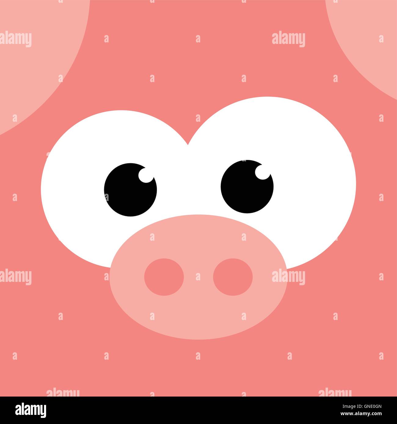 square pig face icon button Stock Vector Image & Art - Alamy