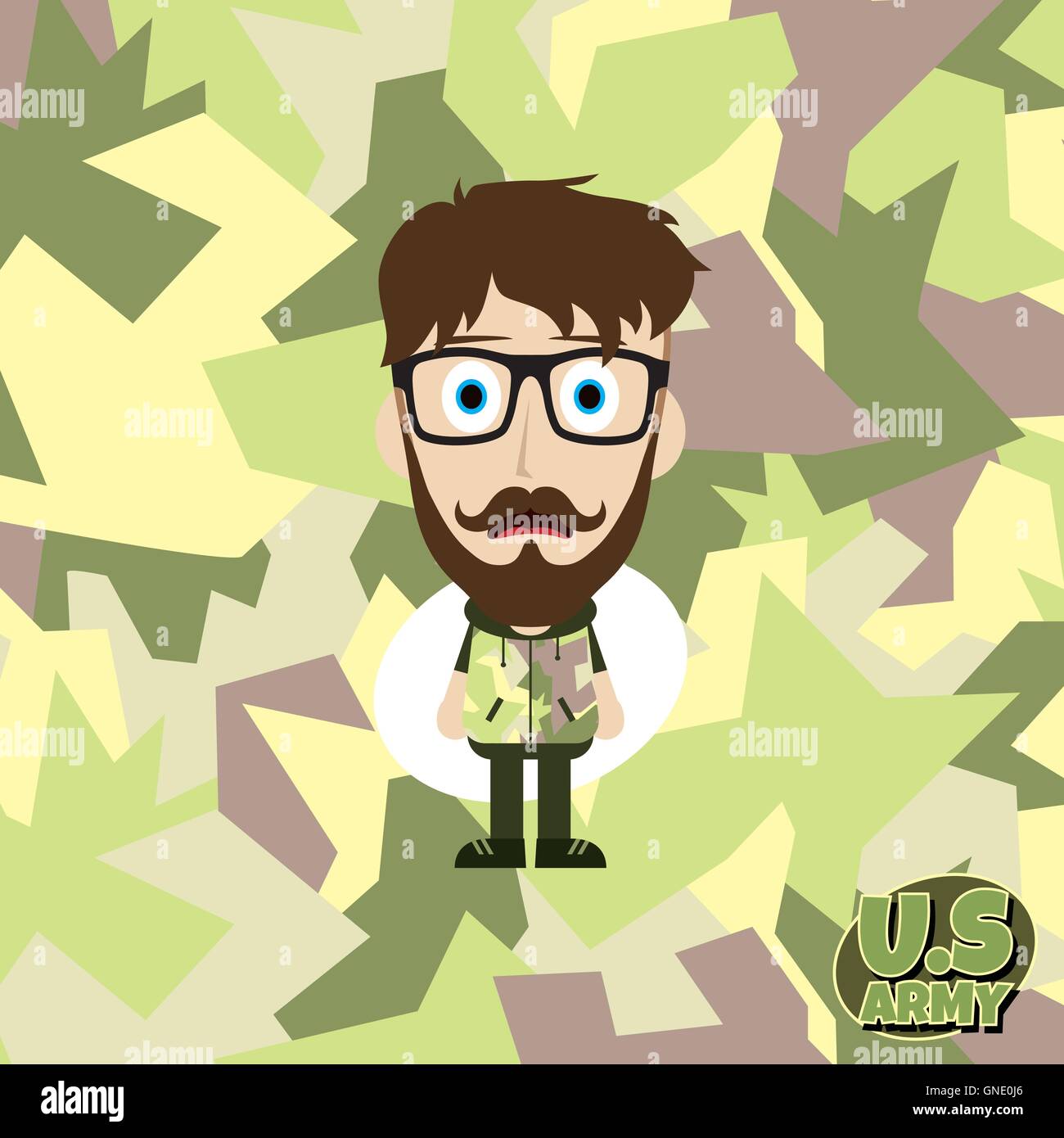 army camouflage cartoon guy Stock Vector Image & Art - Alamy