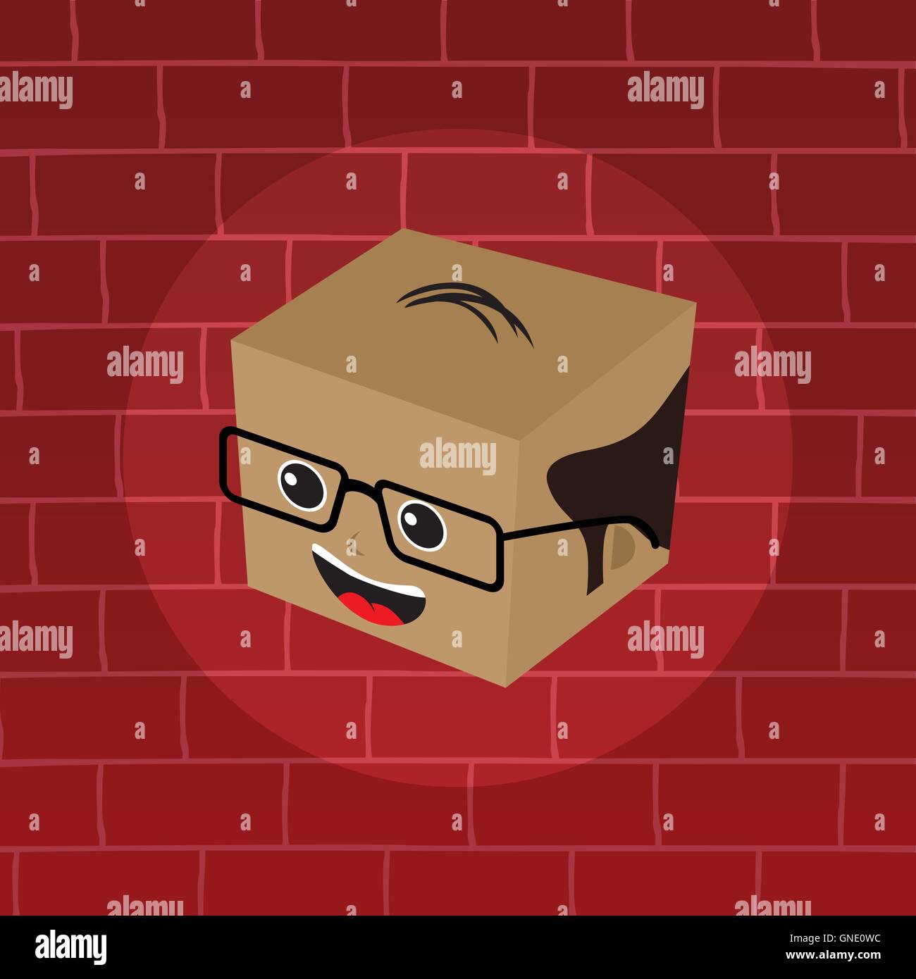 male isometric block cartoon head Stock Vector Image & Art - Alamy