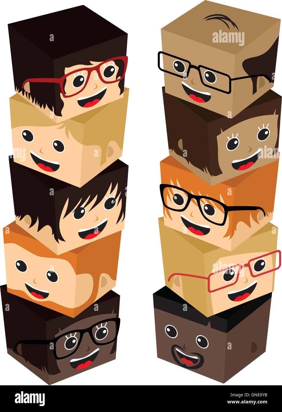 cartoon people isometric Stock Vector Image & Art - Alamy