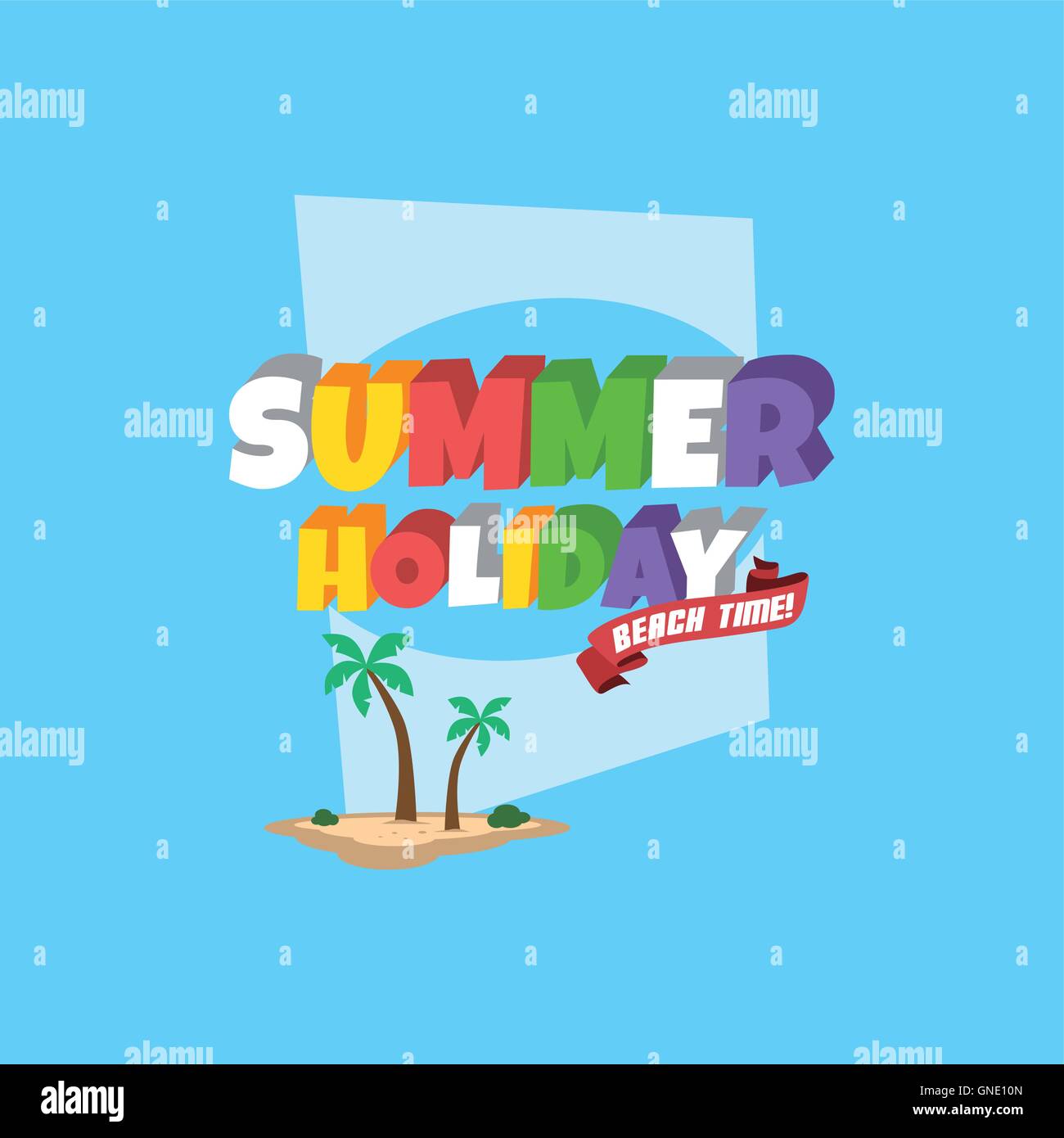 Summer holiday retro cartoon theme Stock Vector Image & Art - Alamy