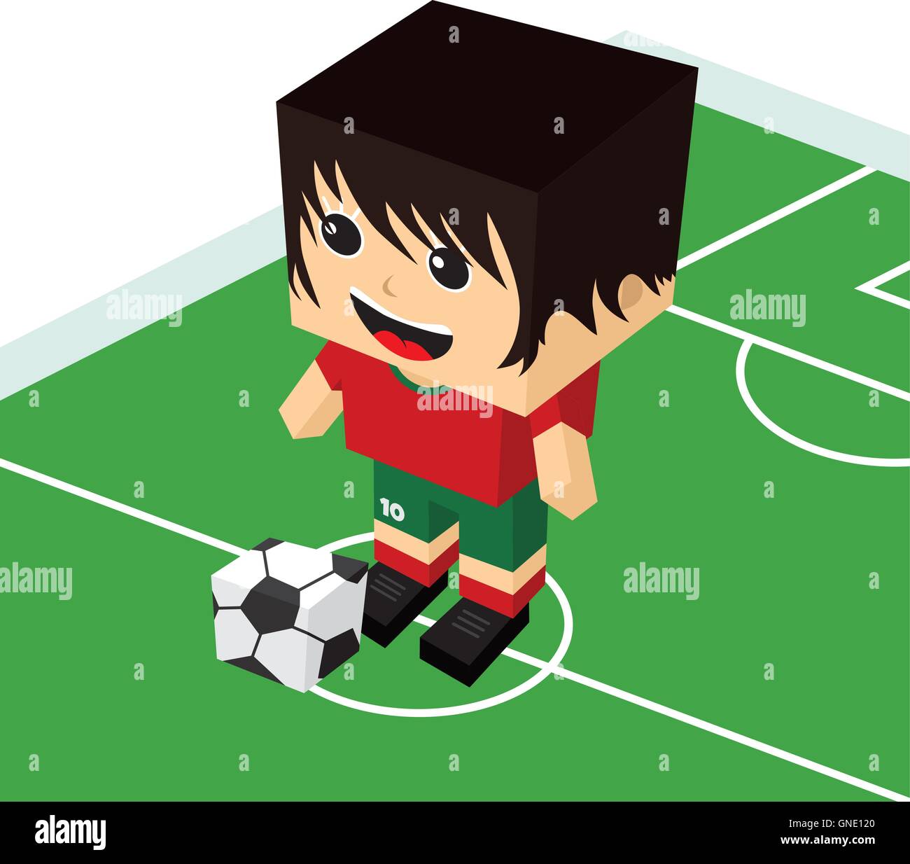 female cartoon soccer player Stock Vector Image & Art - Alamy