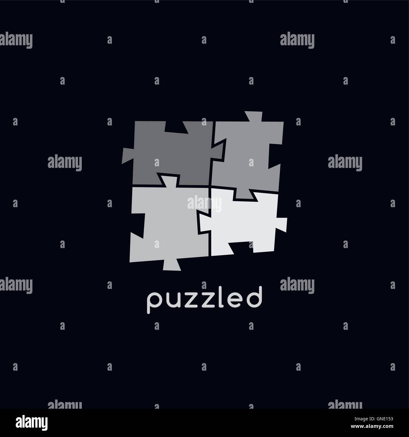 puzzle sign logotype theme Stock Vector Image & Art - Alamy