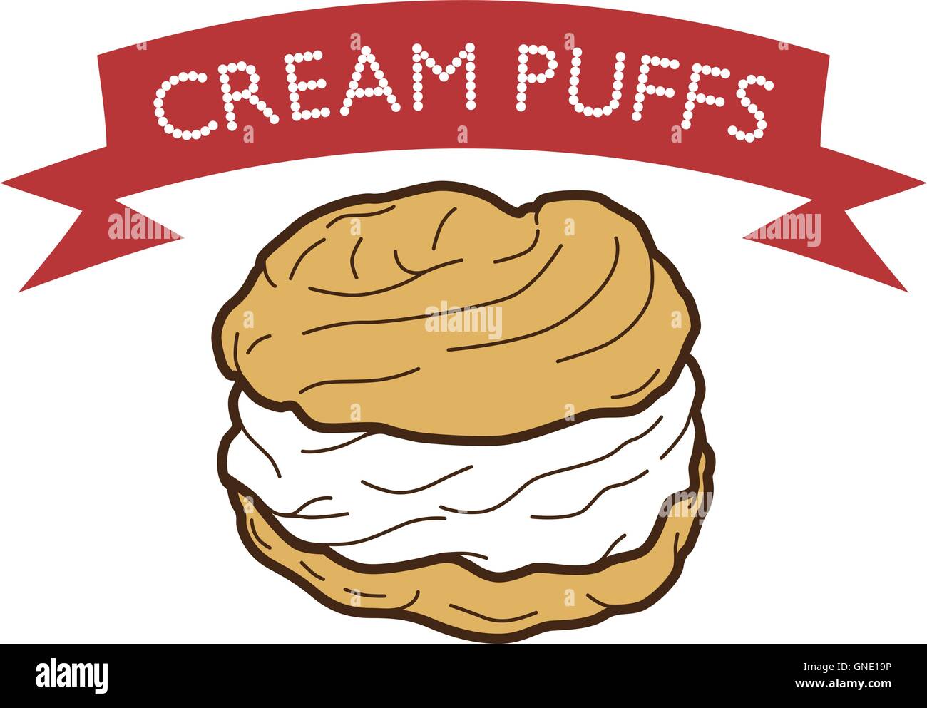 delicious cream puff Stock Vector Image & Art - Alamy