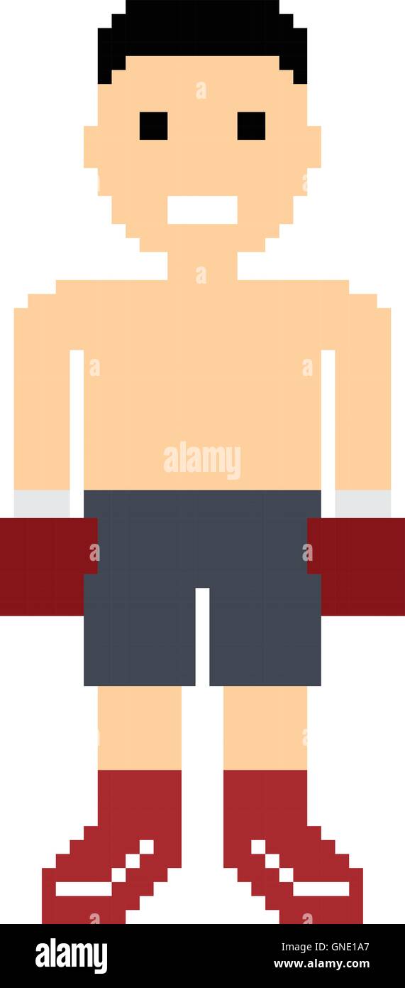 pixel people boxer avatar Stock Vector Image & Art - Alamy