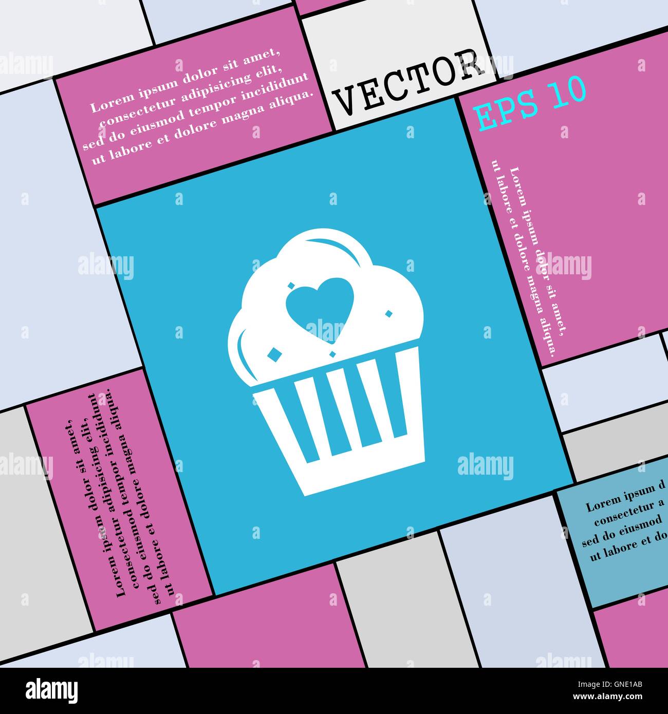 Muffin icon flat style Stock Vector Images - Alamy