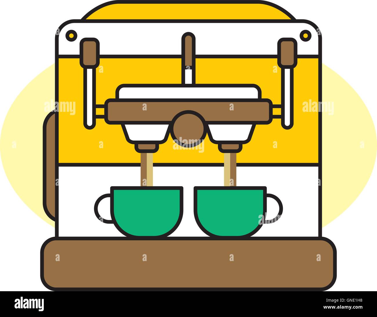 coffee machine cartoon theme Stock Vector Image & Art - Alamy