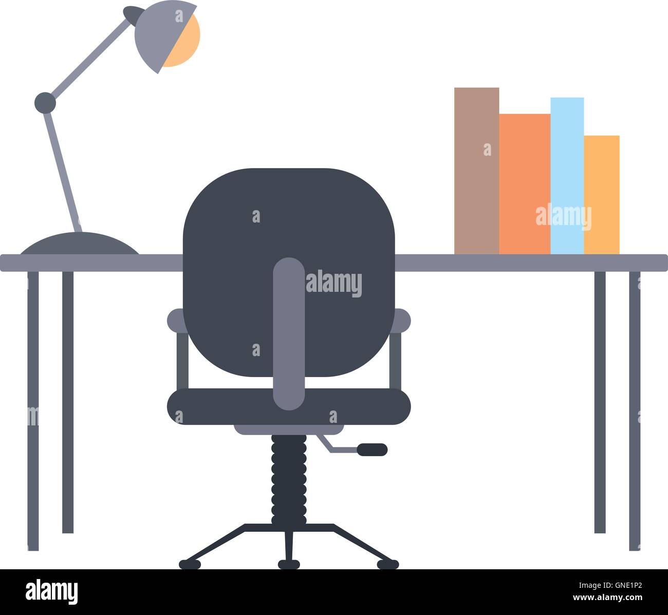 Desk chair book Stock Vector Images - Alamy