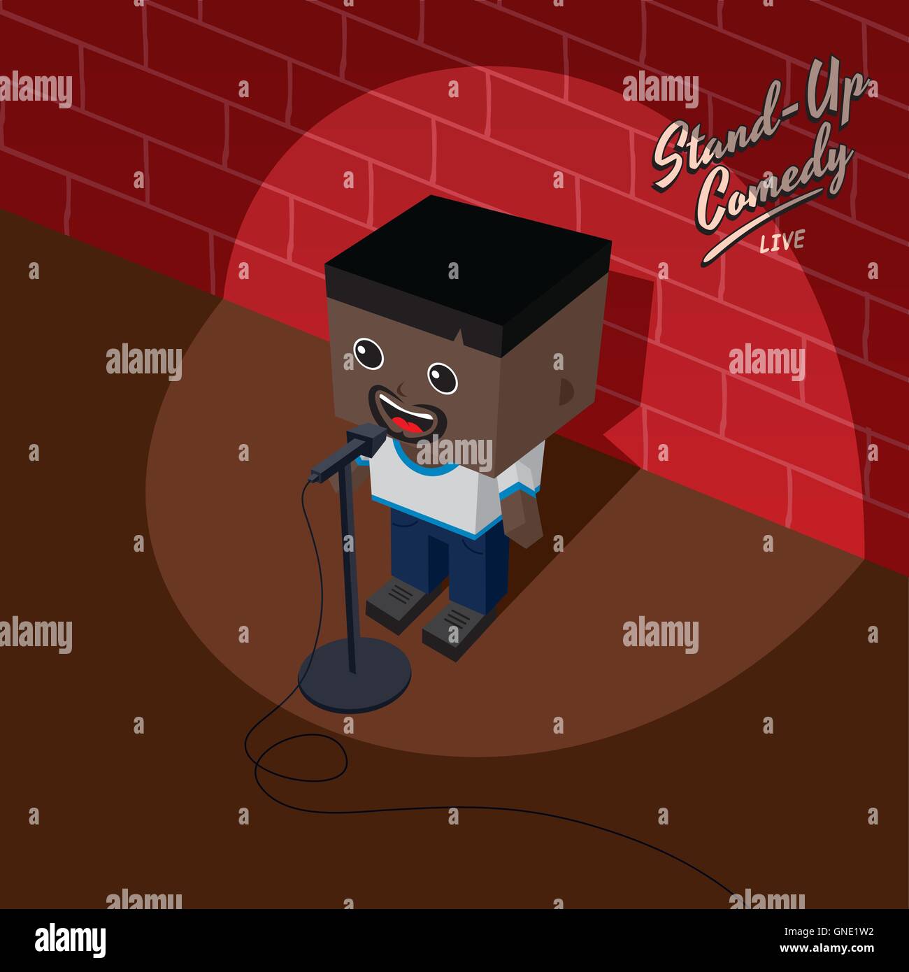 Cartoon microphone stand hi-res stock photography and images - Alamy