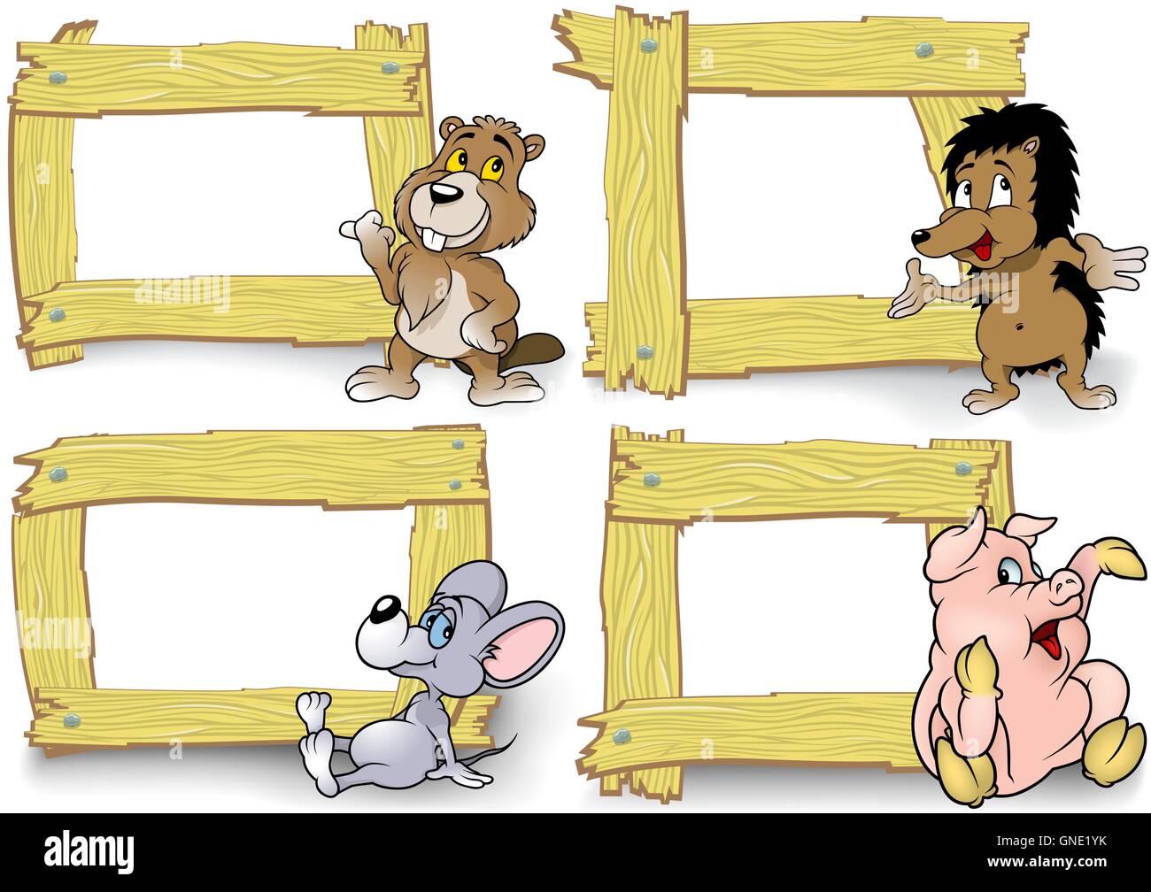 Frame with Cartoon Animal Stock Vector Image & Art - Alamy