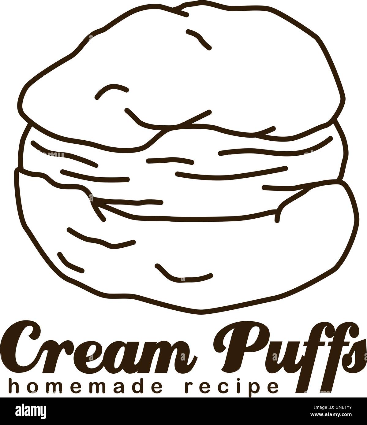 delicious cream puff Stock Vector Image & Art - Alamy