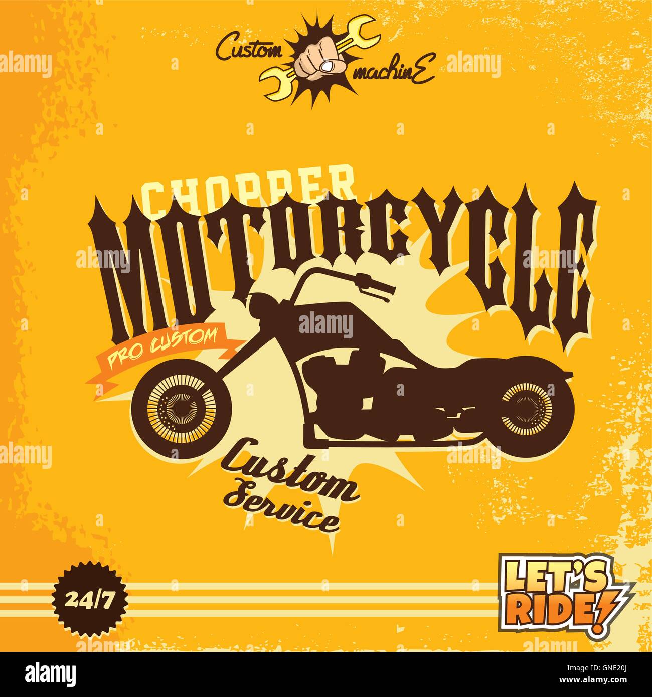 custom motorcycle chopper bike Stock Vector Image & Art - Alamy