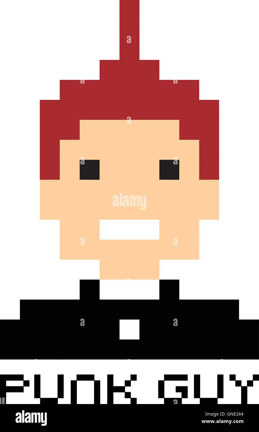 pixel people theme avatar guy Stock Vector Image & Art - Alamy