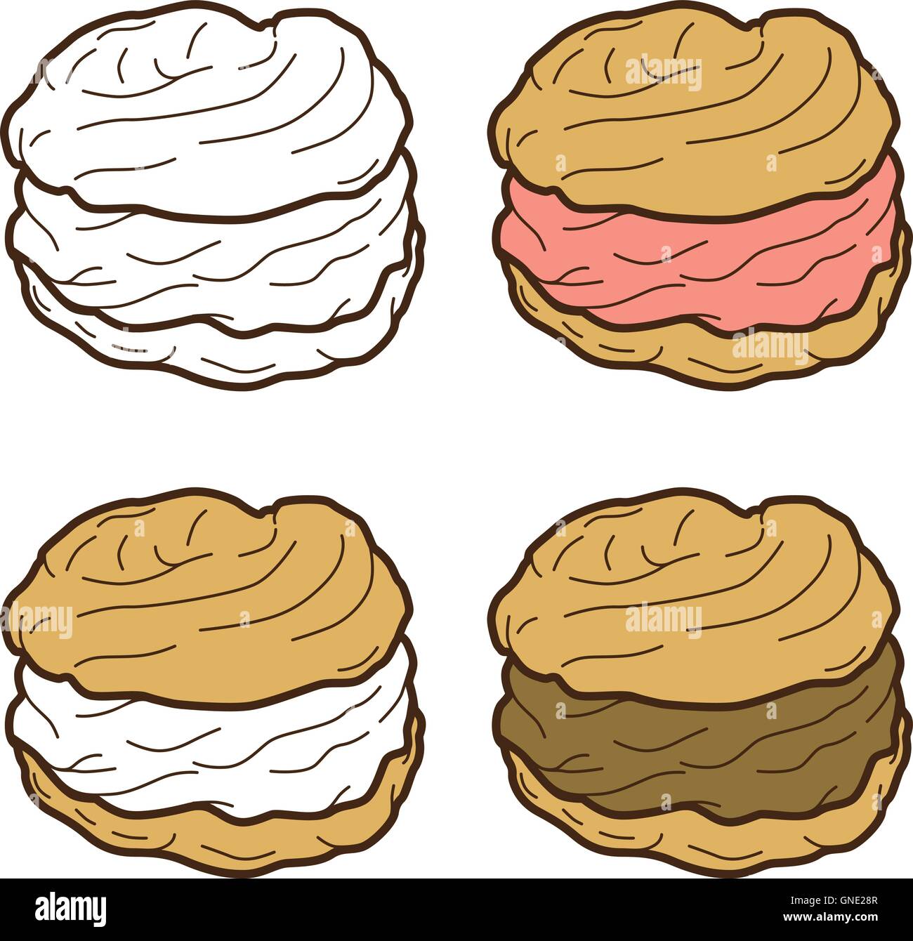 delicious cream puff Stock Vector Image & Art - Alamy