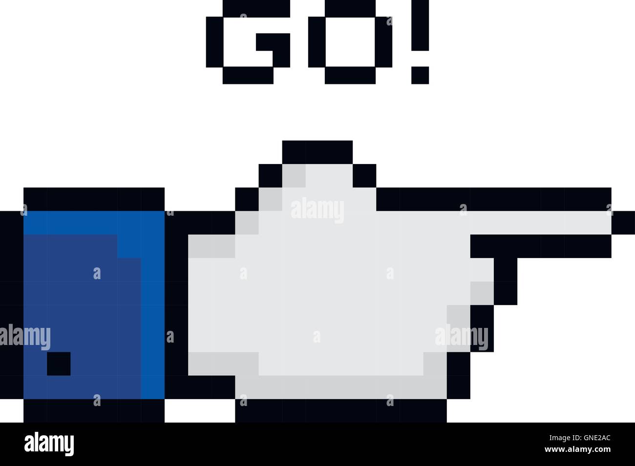 Pixelated thumb up icon Stock Vector Images - Alamy