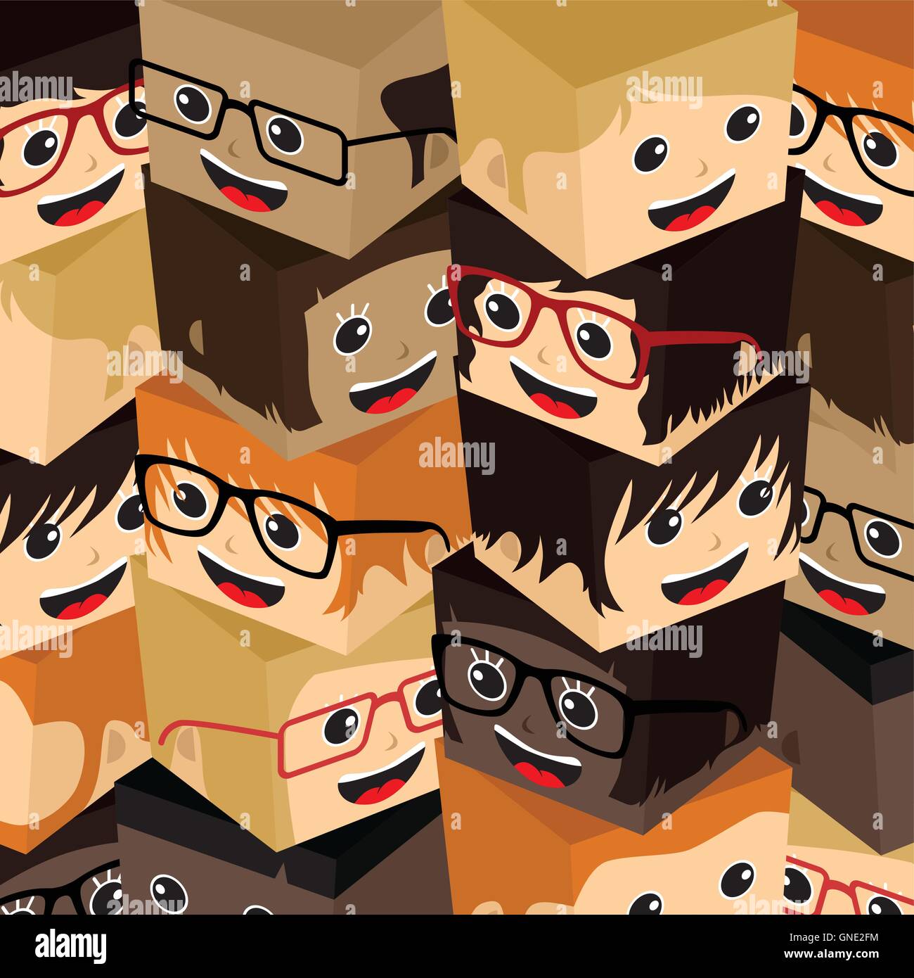 cartoon people isometric Stock Vector Image & Art - Alamy