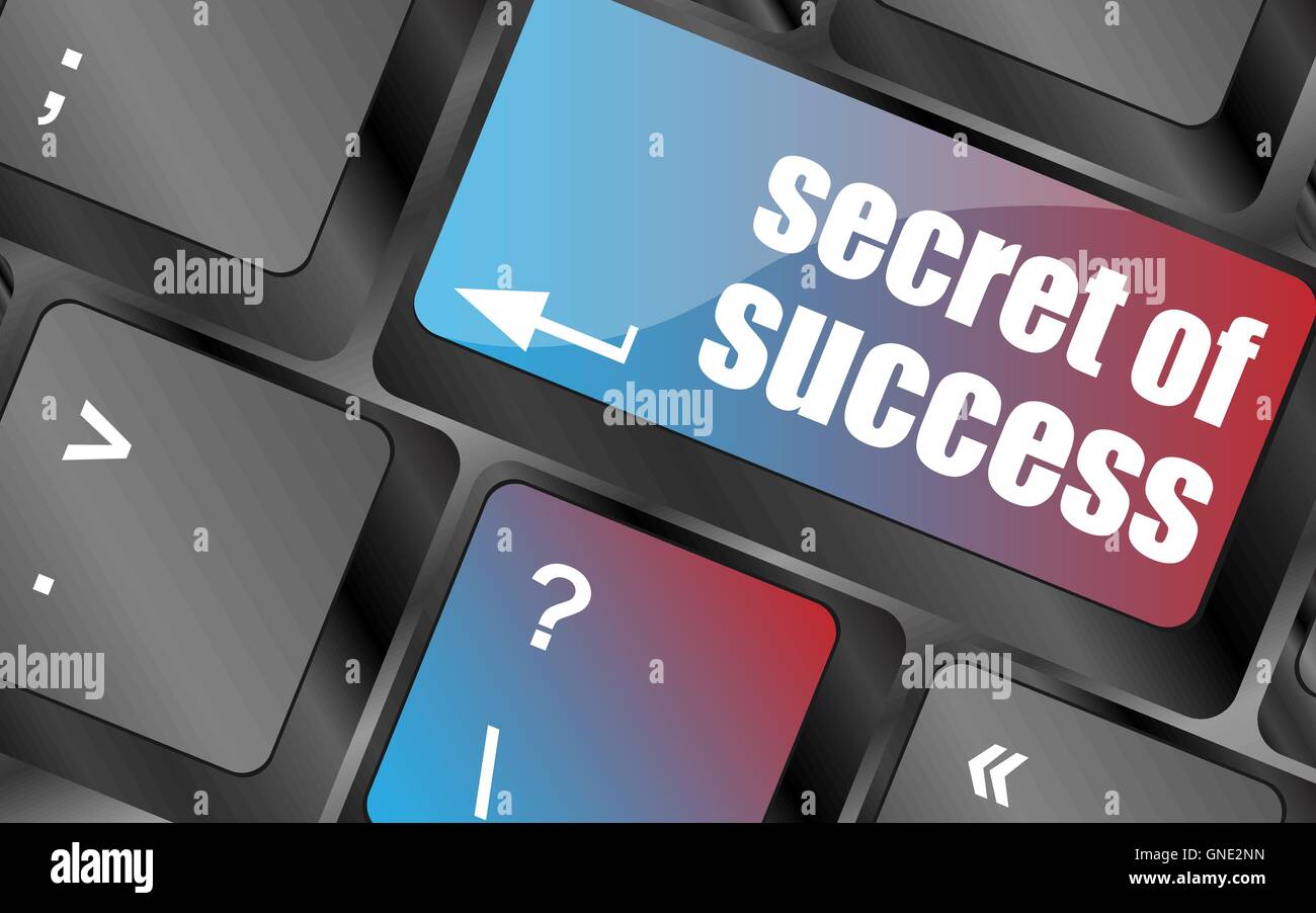 secret of success button on computer keyboard key vector , keyboard keys, keyboard button Stock ...