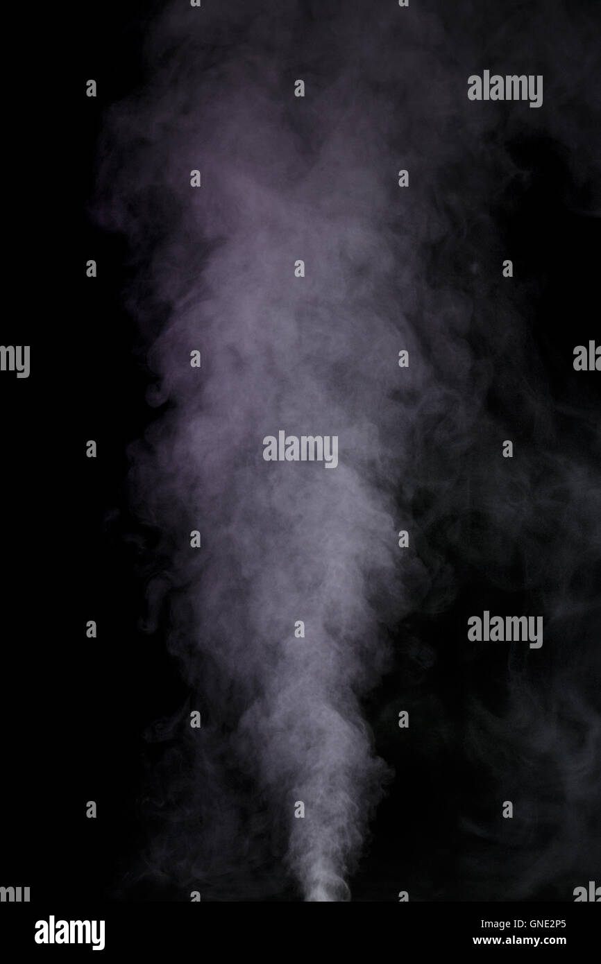Abstract purple water vapor on a black background. Texture. Design ...
