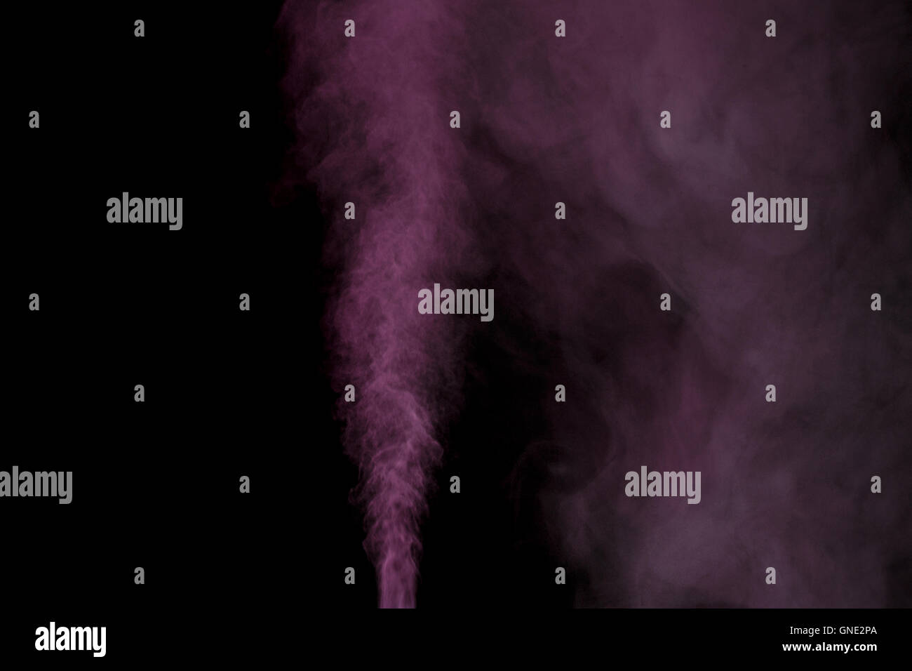 Abstract purple water vapor on a black background. Texture. Design ...
