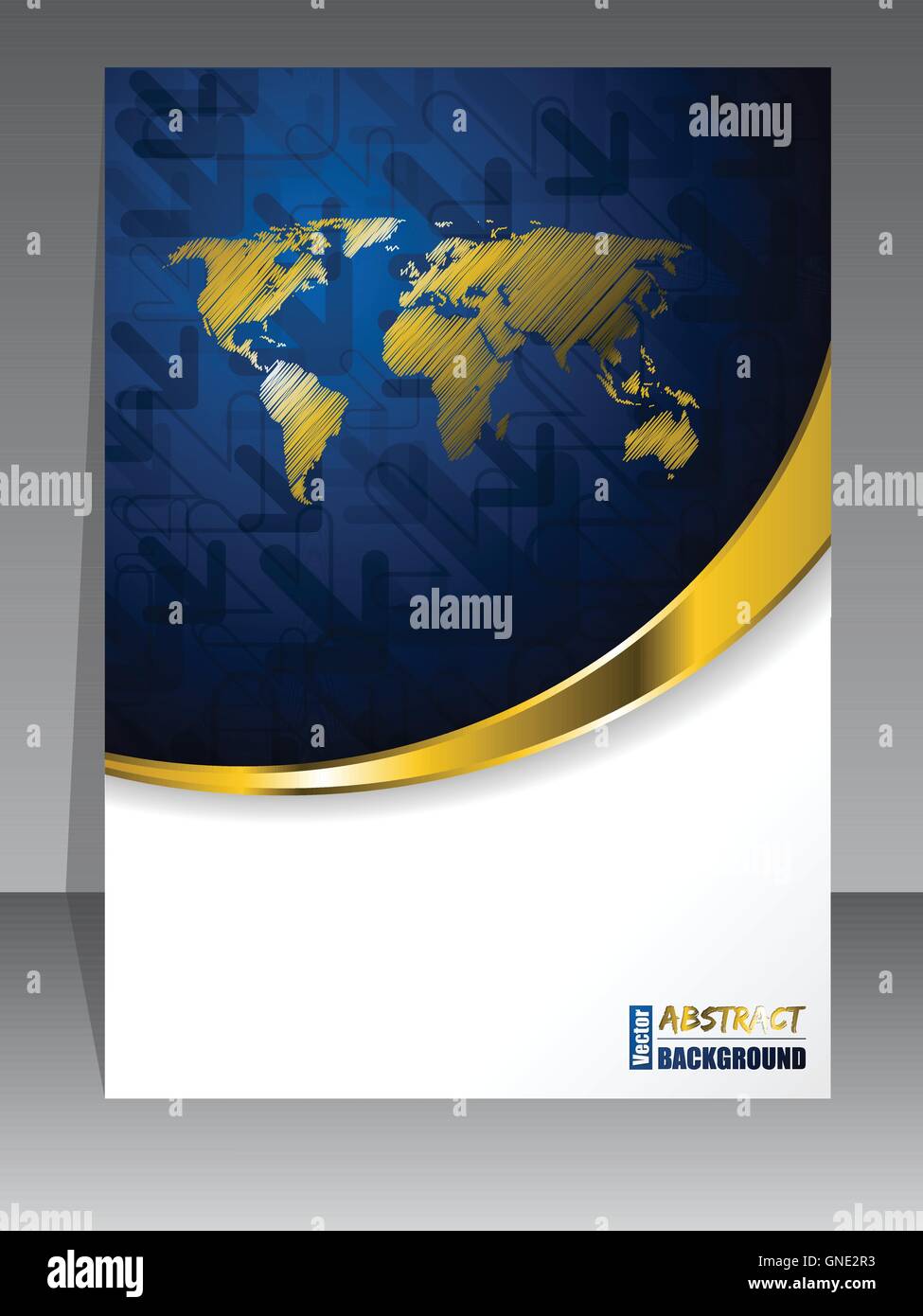 Abstract blue gold brochure Stock Vector Image & Art - Alamy