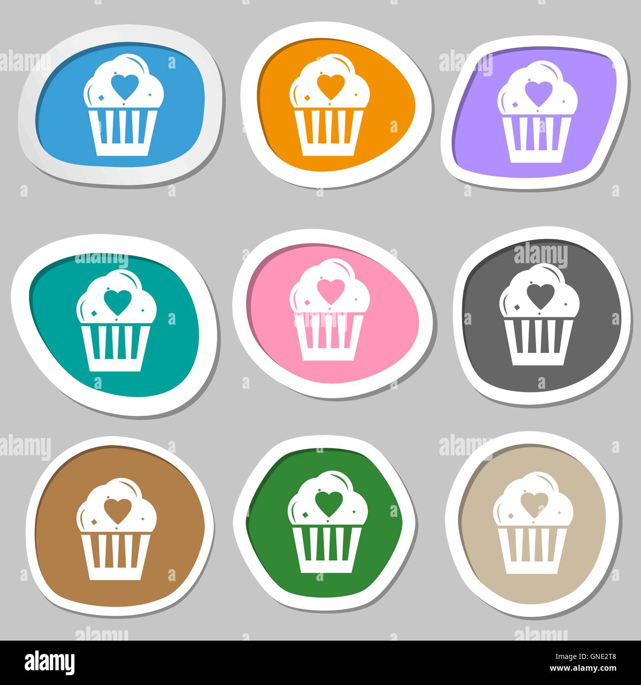 Cupcake symbols Stock Vector Images - Alamy